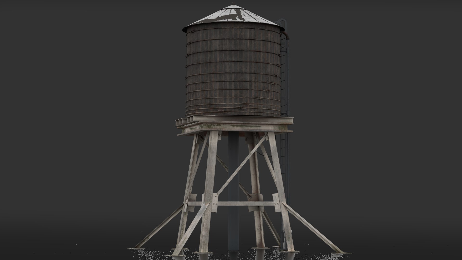 Water Tower 02 3D Model - TurboSquid 2165743
