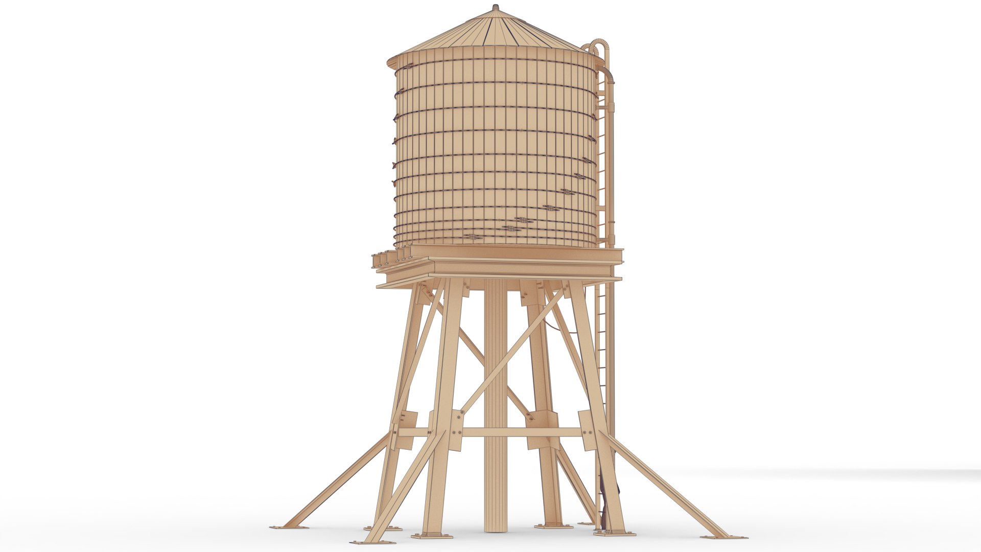 Water Tower 02 3D Model - TurboSquid 2165743