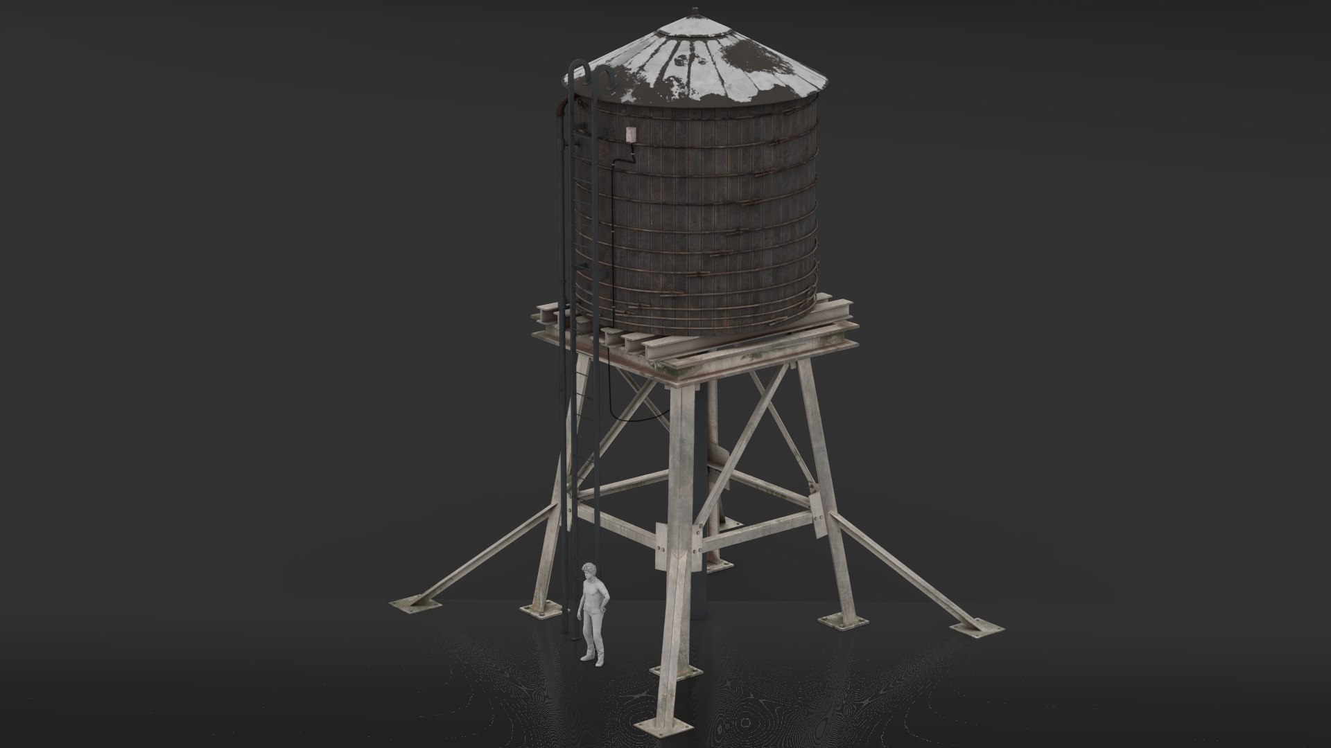 Water Tower 02 3D Model - TurboSquid 2165743