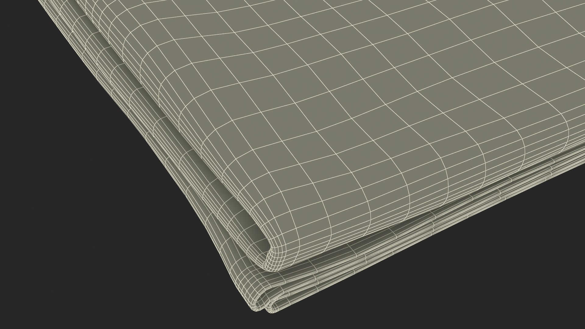 Folded Black Fabric Napkin 3D Model - TurboSquid 2265112
