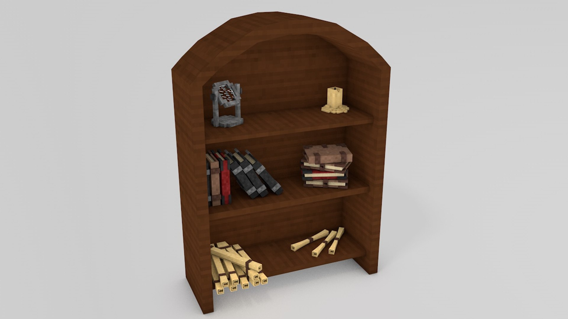 Minecraft Library Models: Middle 3d C4d