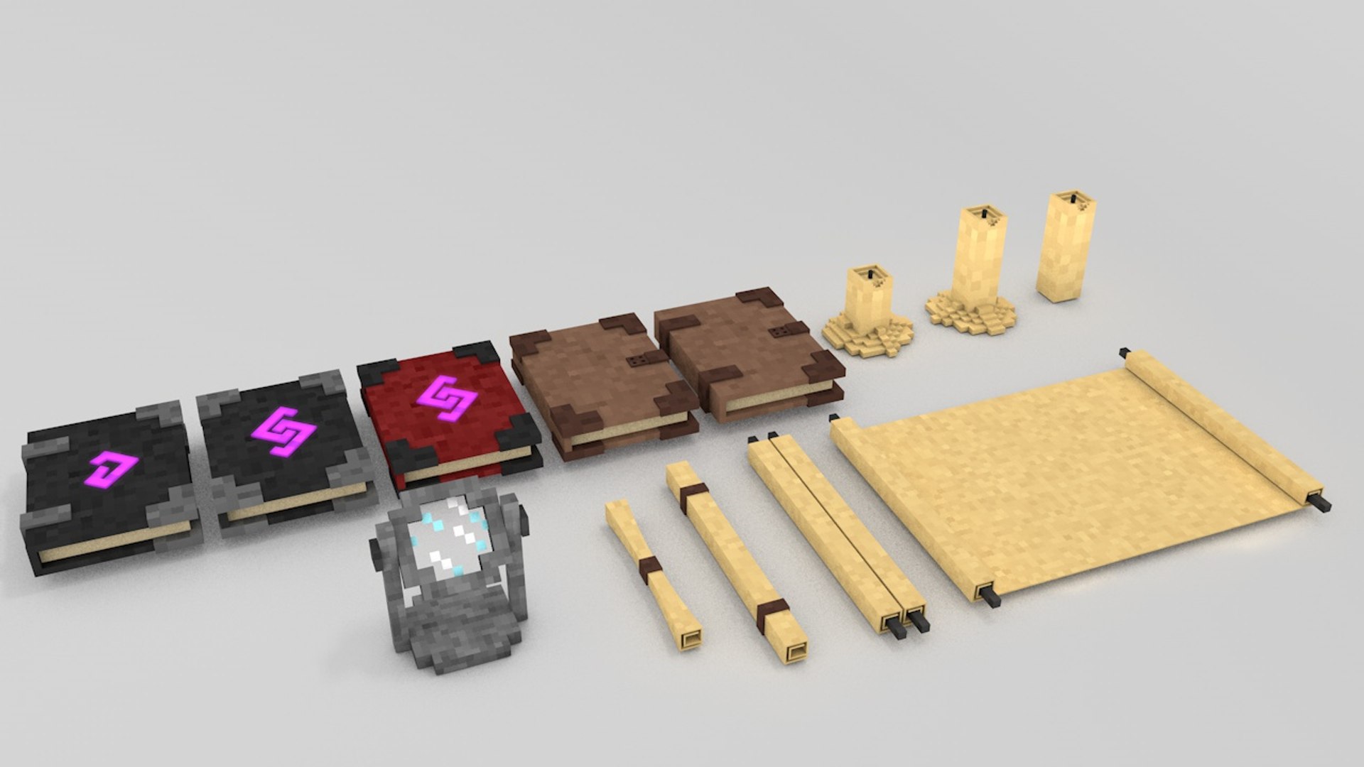 Minecraft Library Models: Middle 3d C4d