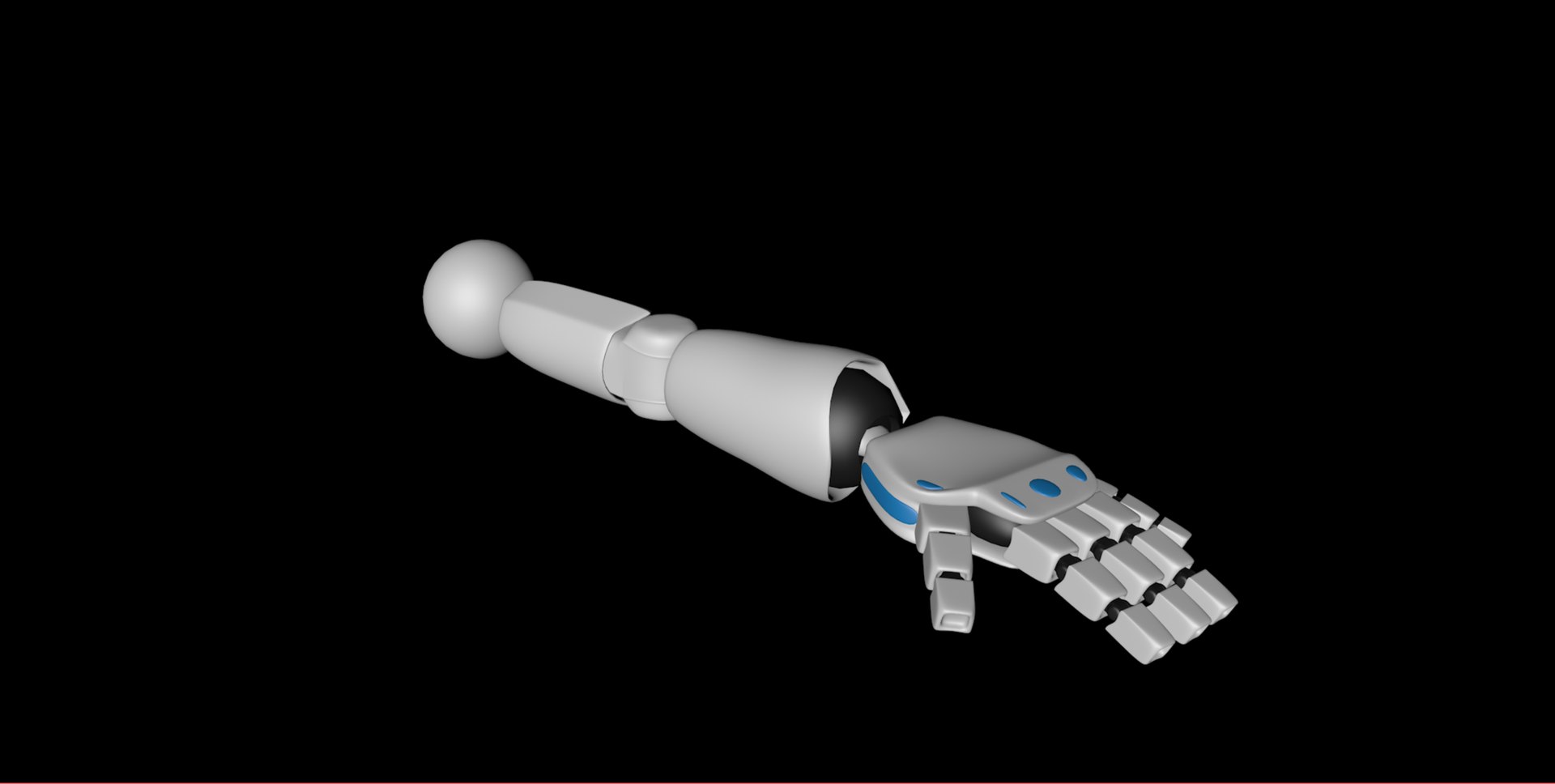 Rigged Robotic arm with hand and fingers 3D model - TurboSquid 2057773