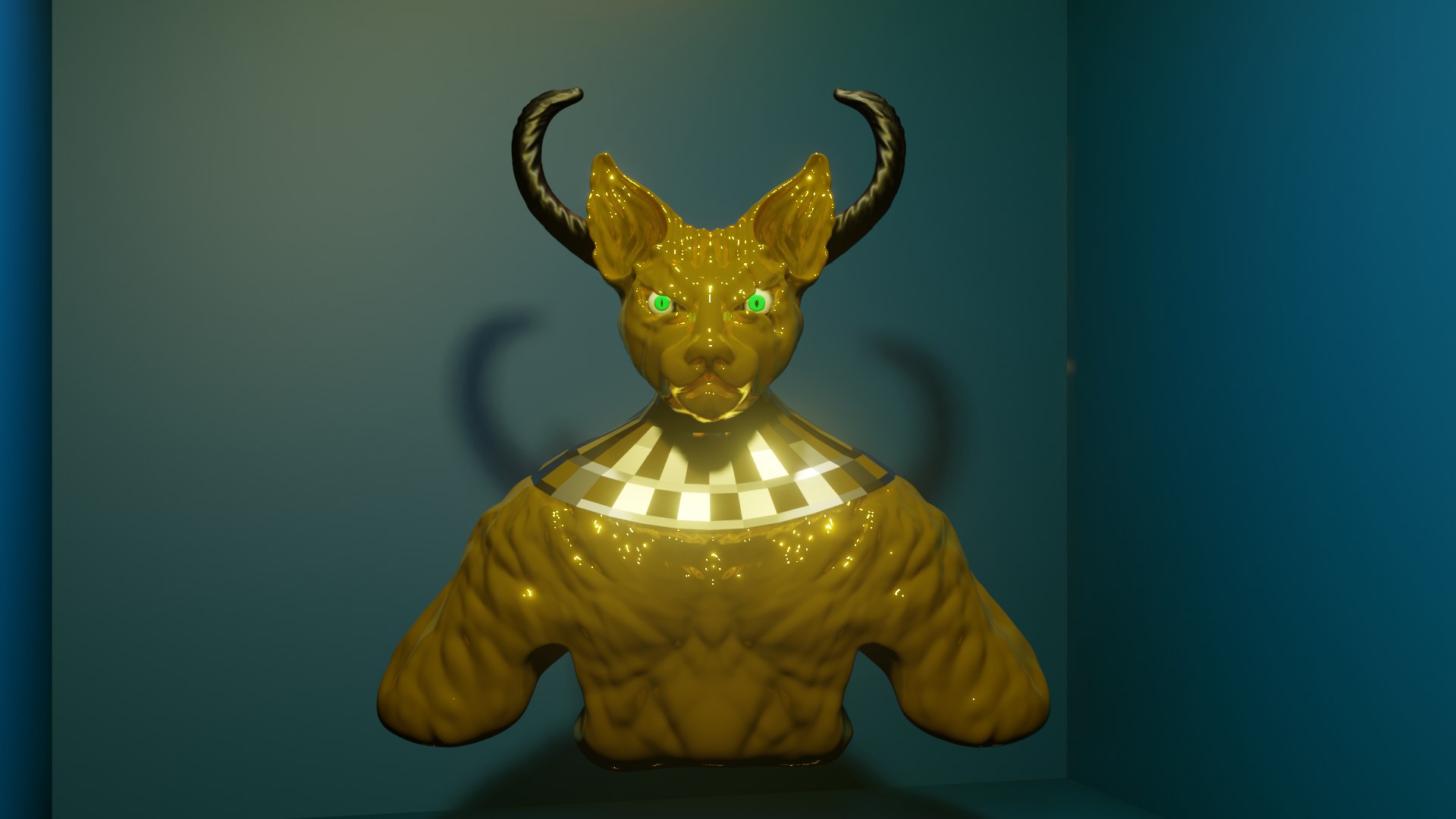 Trinket fantastic horned cat 3D - TurboSquid 1763794