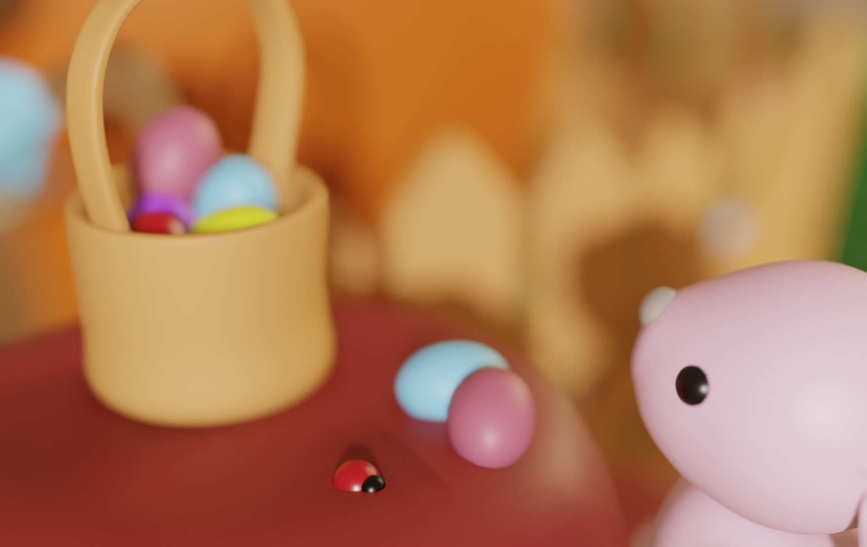 Easter Scene Bunny Carrot House 3D Model - TurboSquid 1875779