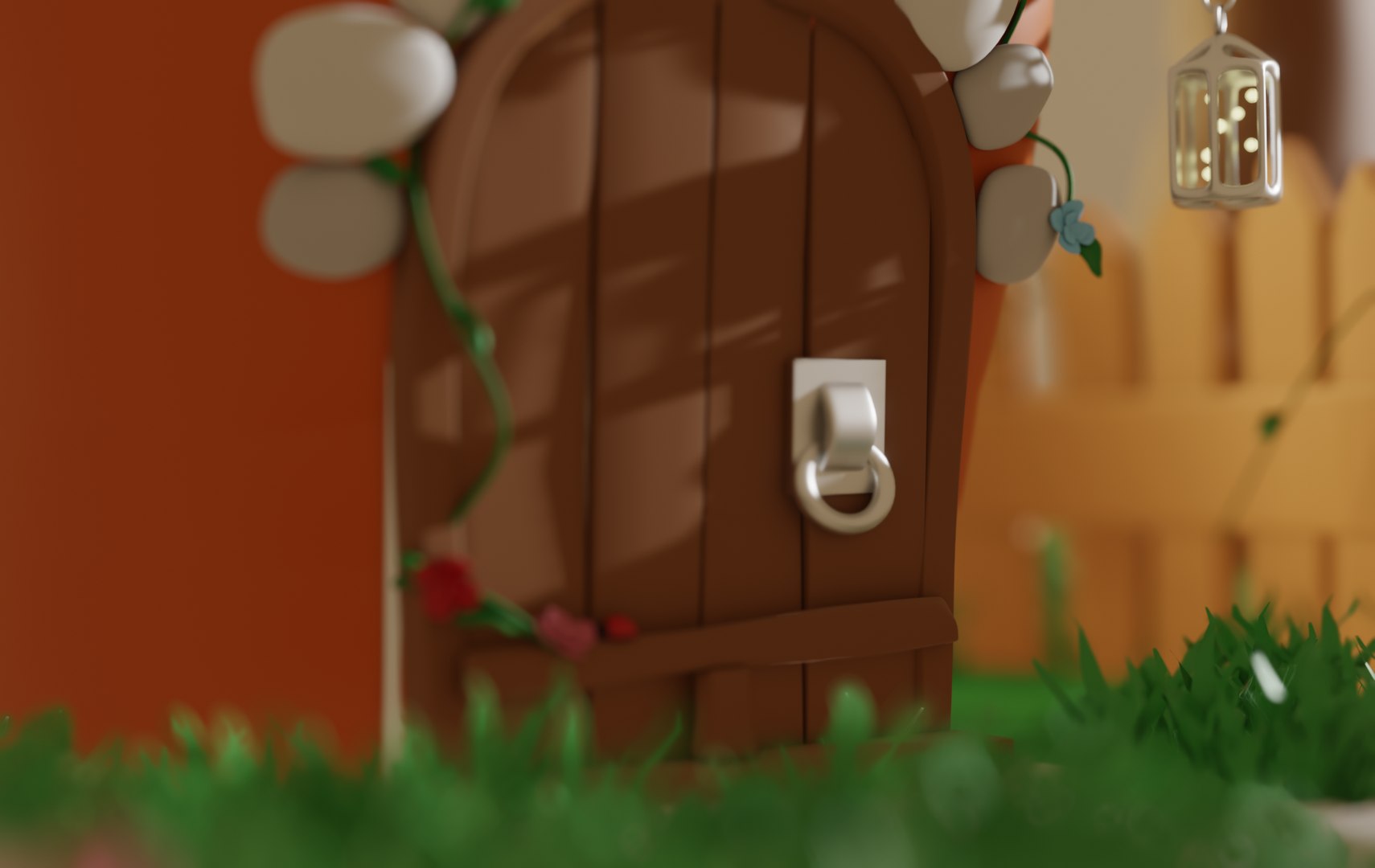Easter Scene Bunny Carrot House 3D Model - TurboSquid 1875779