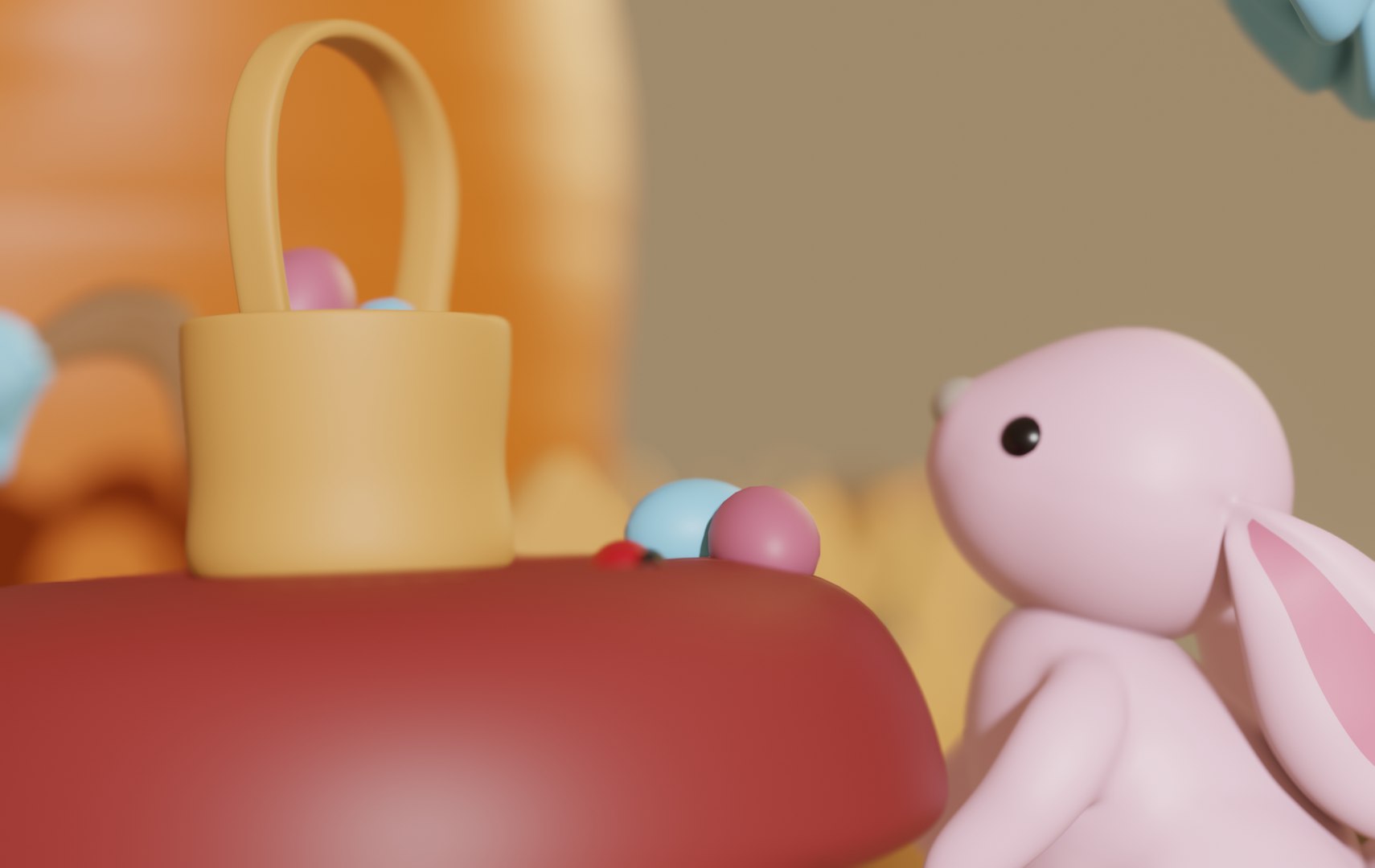 Easter Scene Bunny Carrot House 3D Model - TurboSquid 1875779