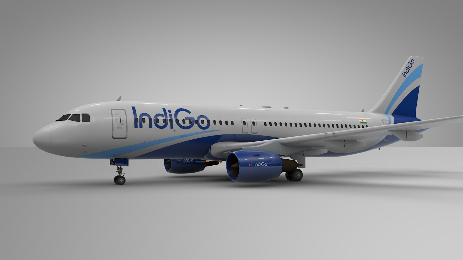 3D indigo airbus a320 l514 model - TurboSquid 1489391