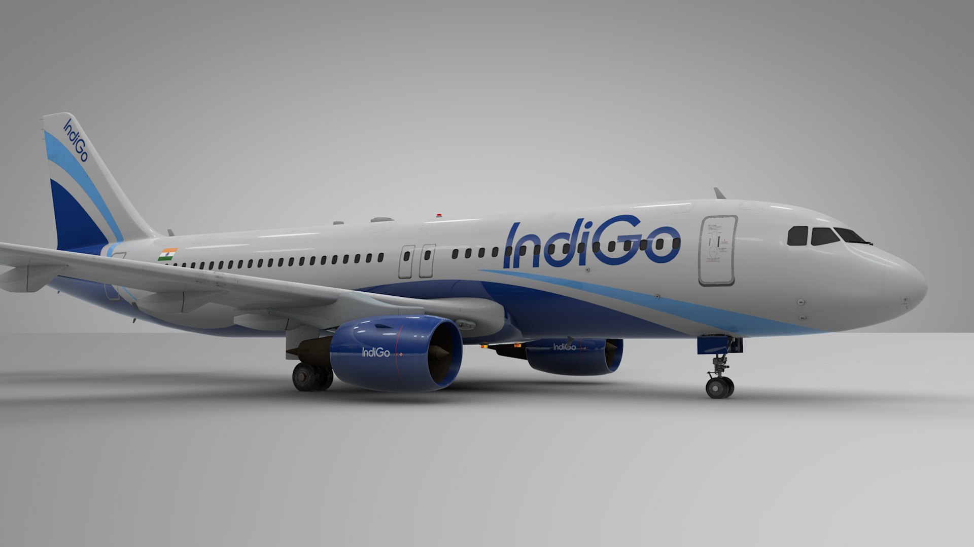 3D indigo airbus a320 l514 model - TurboSquid 1489391