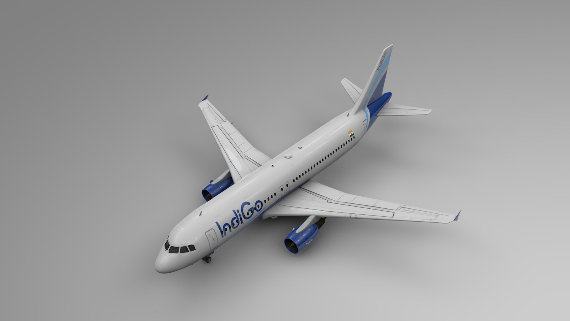 3D indigo airbus a320 l514 model - TurboSquid 1489391