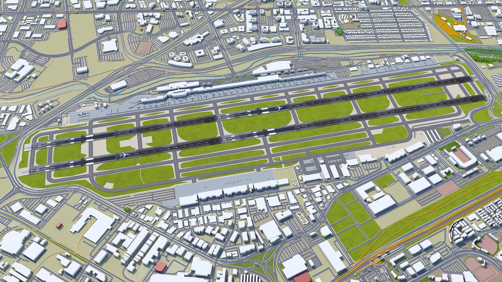 3D Model San Jose Airport - TurboSquid 2051819