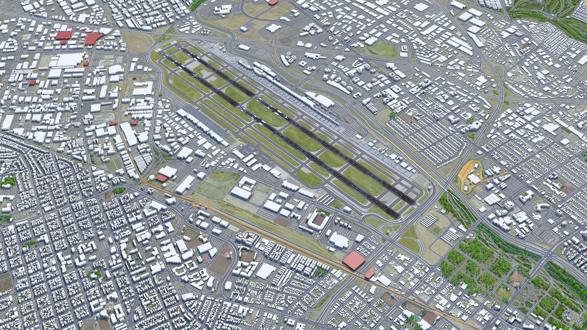 3D Model San Jose Airport - TurboSquid 2051819