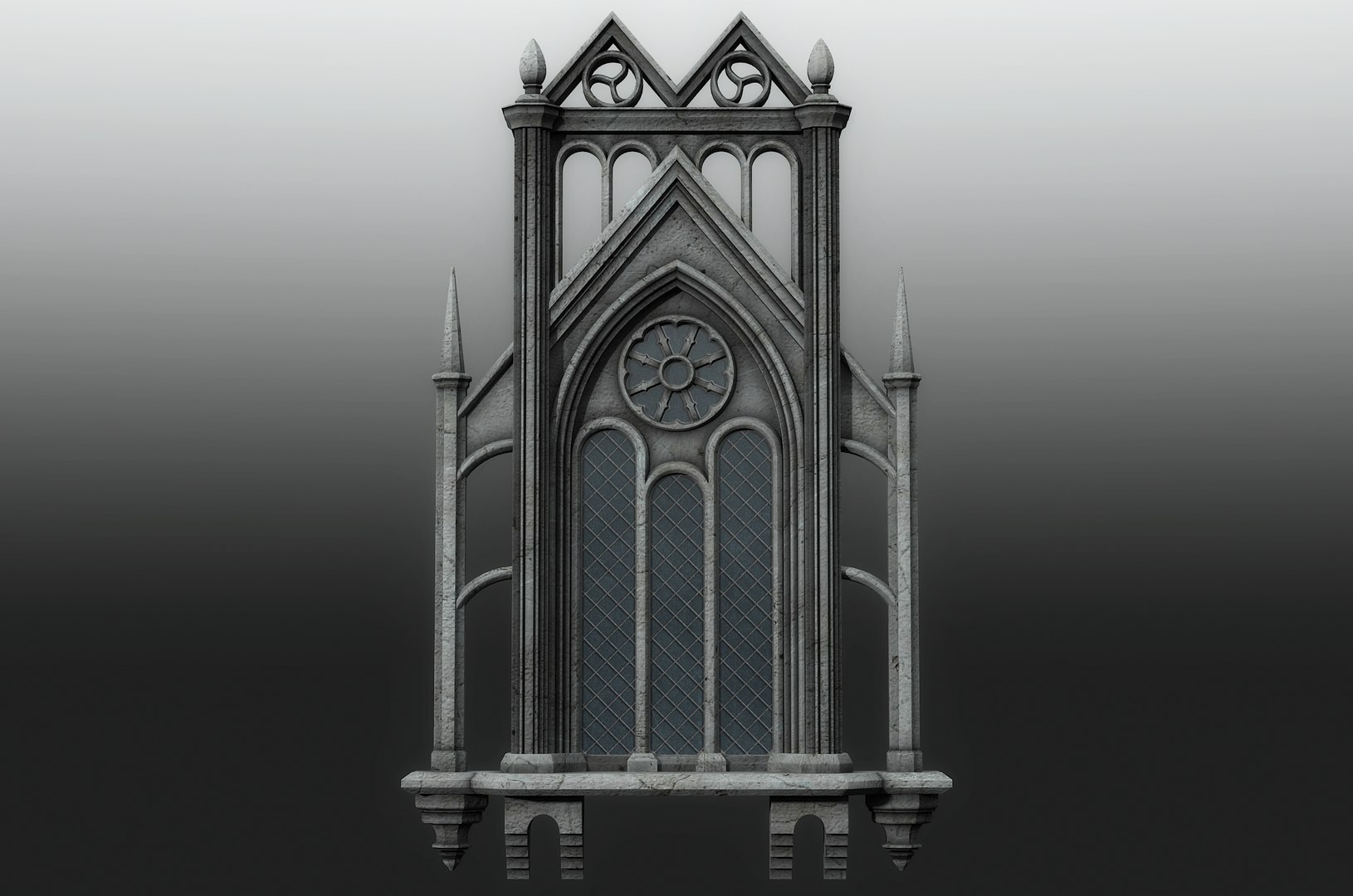 3D Model Gothic Window 06 - TurboSquid 1460853