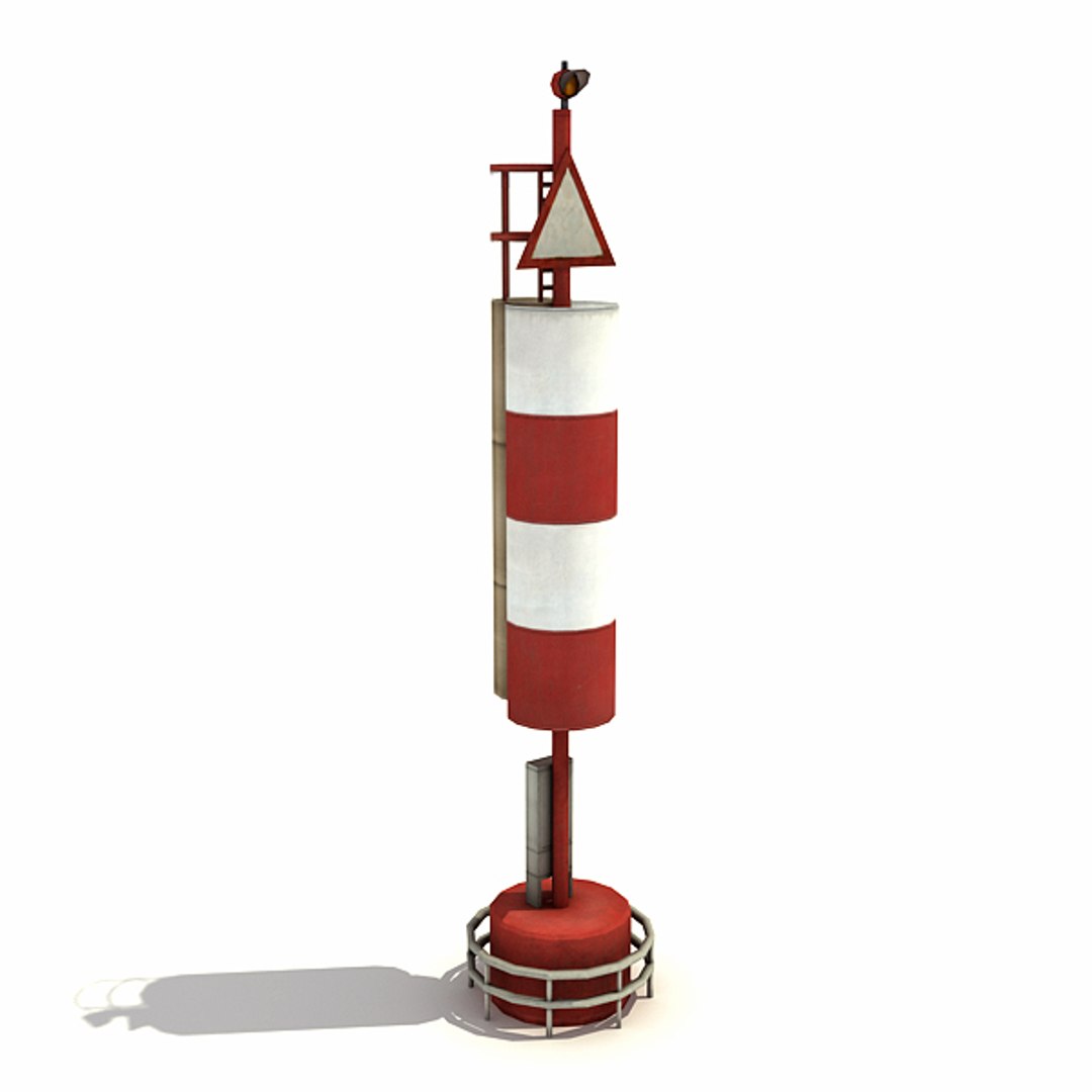 3d Low-poly Big Port Light Model