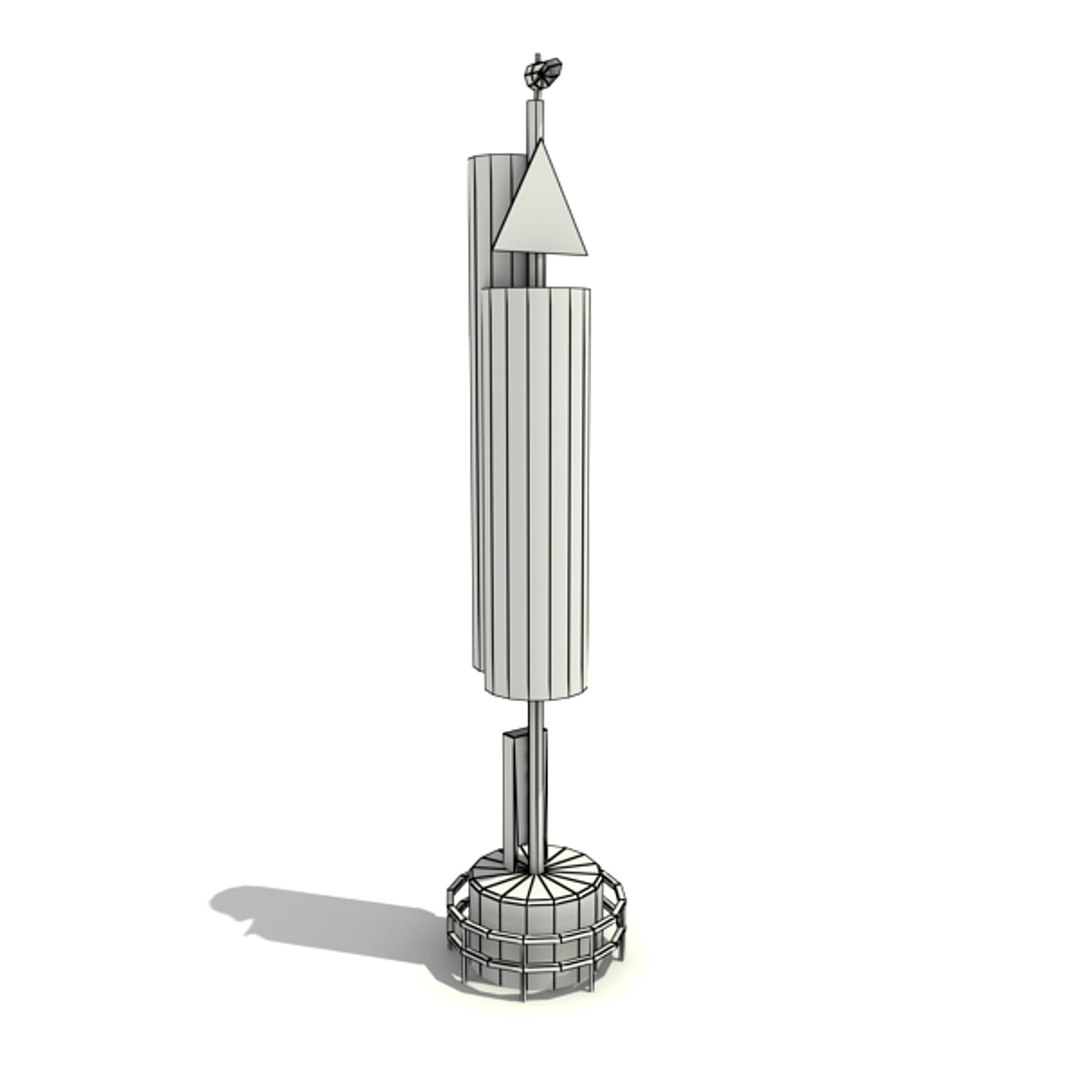 3d Low-poly Big Port Light Model