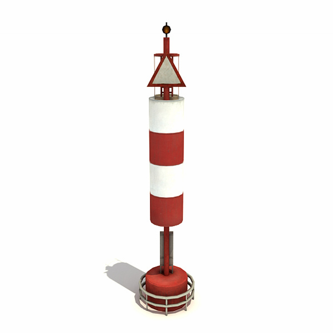 3d Low-poly Big Port Light Model