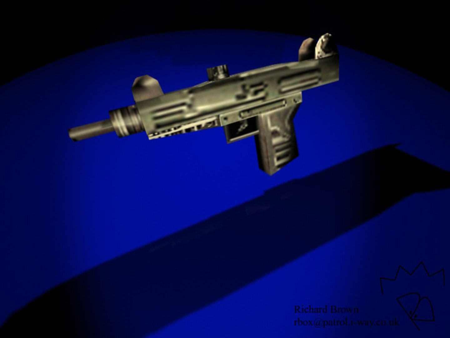 uzi gun 3d model