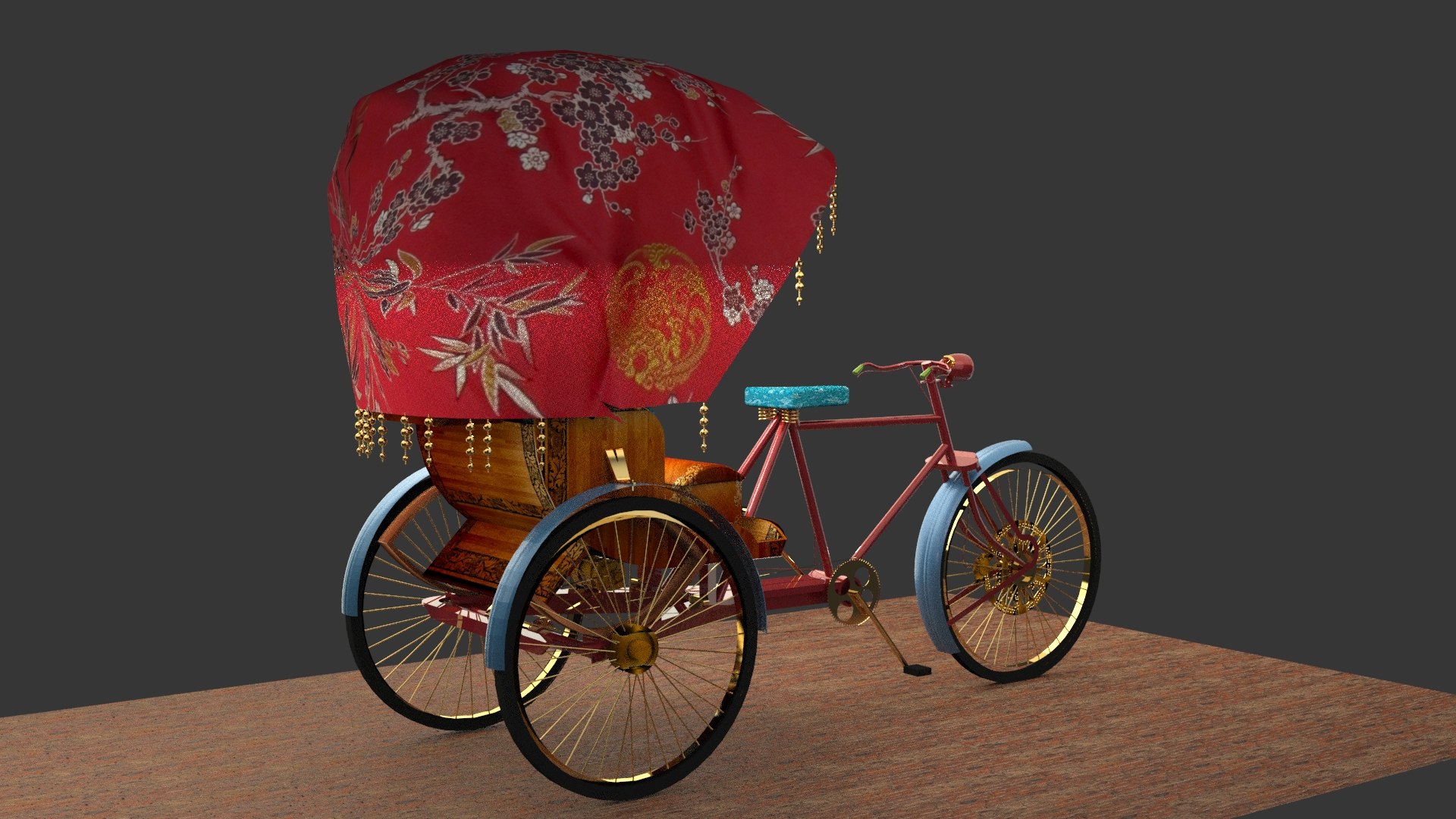 Chinese Rickshaw 3D Model - TurboSquid 2187073