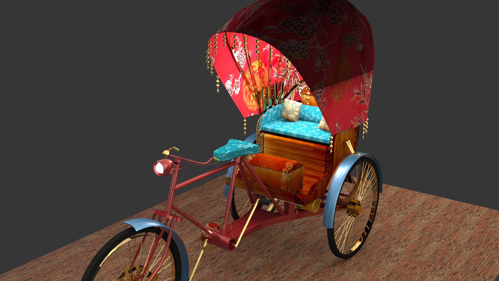 Chinese Rickshaw 3D Model - TurboSquid 2187073