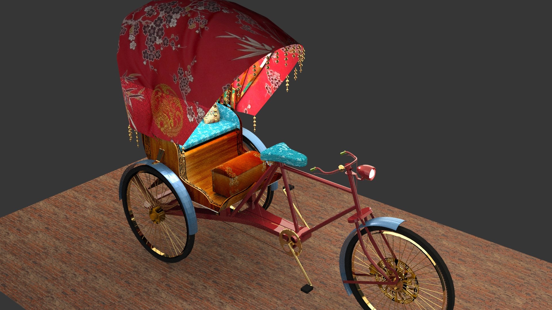 Chinese Rickshaw 3D Model - TurboSquid 2187073