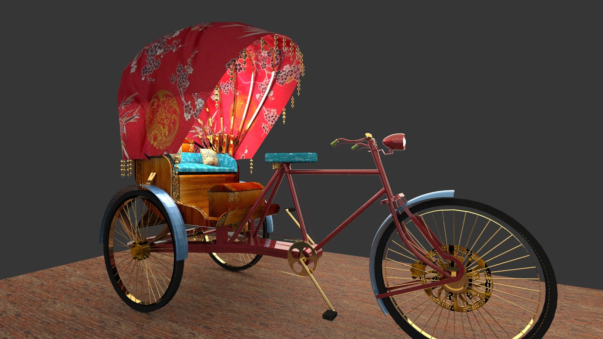 Chinese Rickshaw 3D Model - TurboSquid 2187073