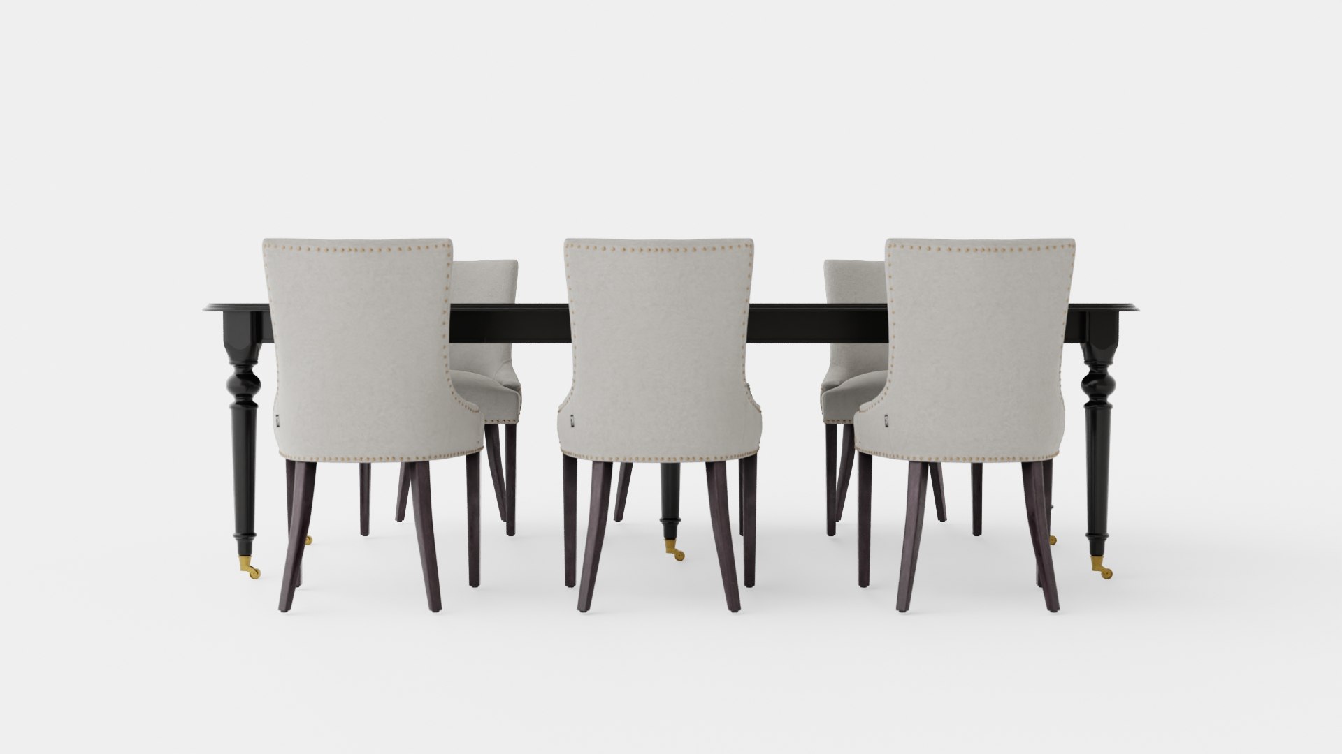 Modus Black With Hudson Chair Sand Dining Set 3D - TurboSquid 2264176