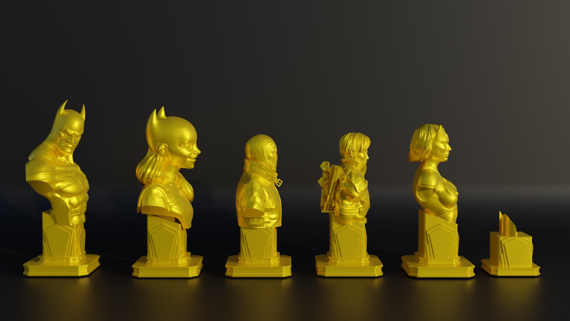 Batman Versus Joker Figure Chess Set - 12 Different Superhero 3D print ...