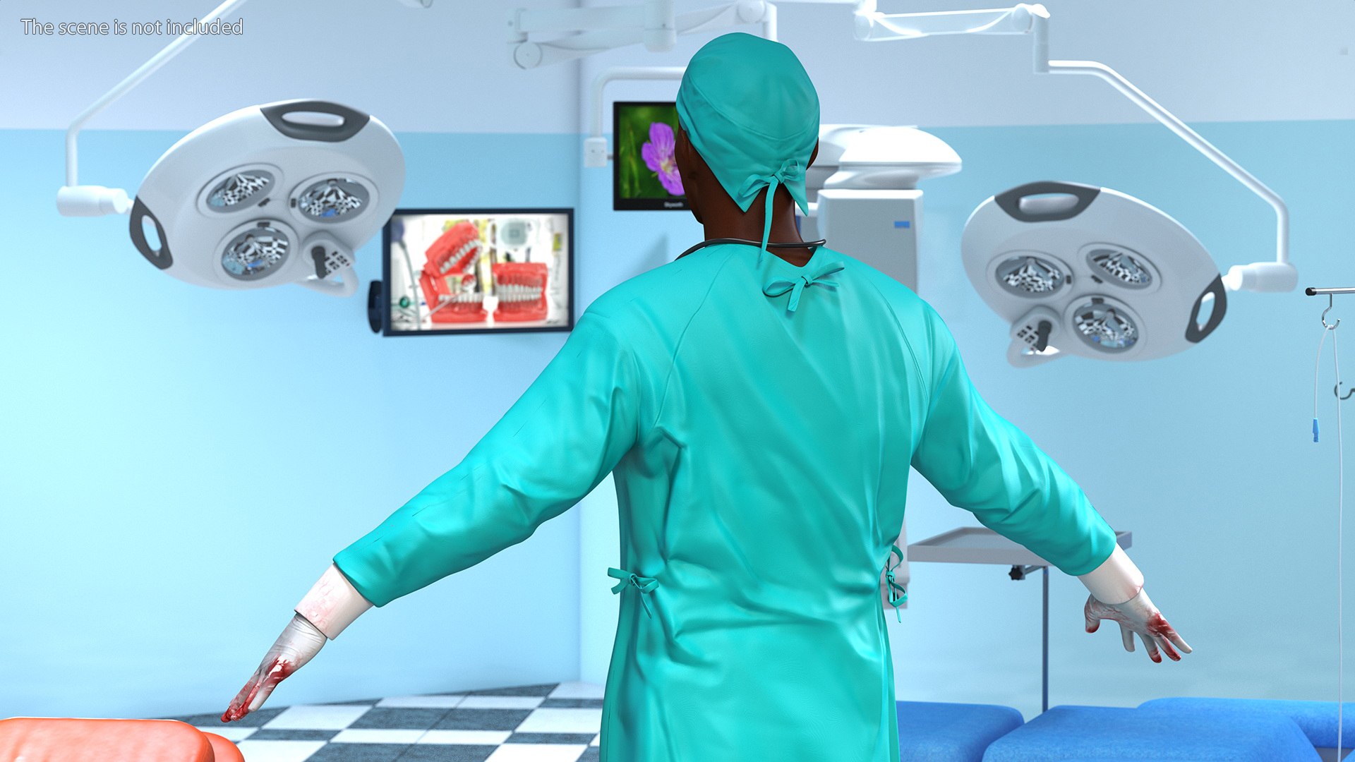 African Black Male Doctor Blood Stained Rigged 3D - TurboSquid 2165656