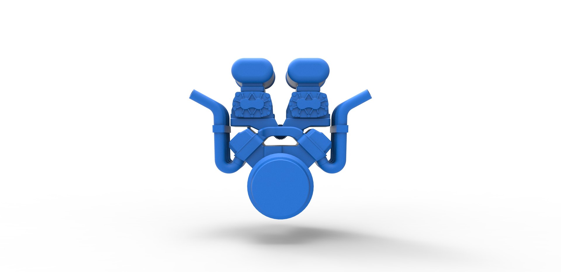 Diecast Engine V8 With Double Supercharger Version 2 Scale 1 To 25 3D ...