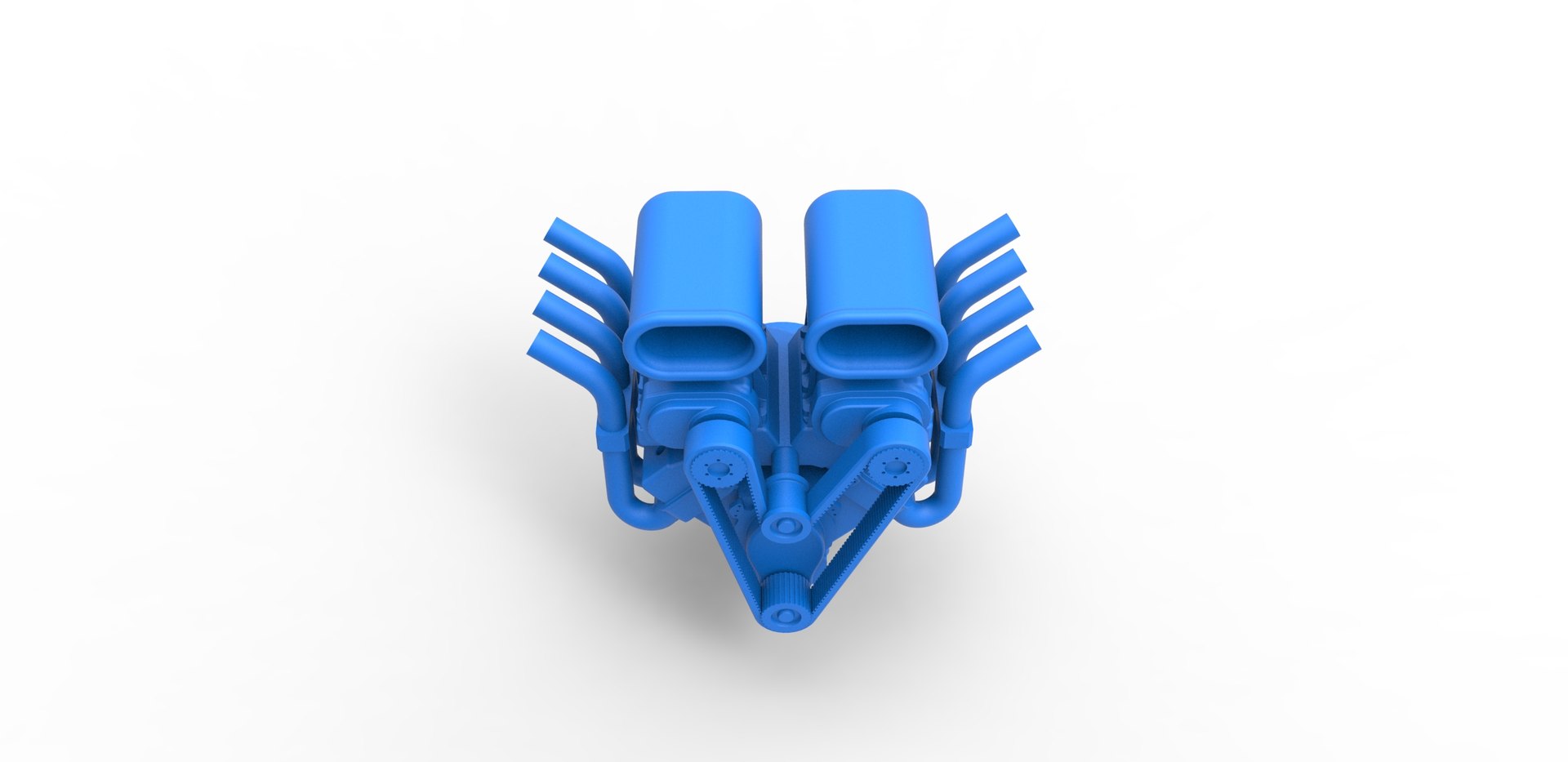 Diecast Engine V8 With Double Supercharger Version 2 Scale 1 To 25 3D ...