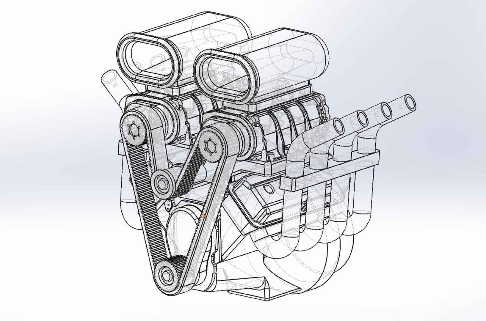 Diecast Engine V8 With Double Supercharger Version 2 Scale 1 To 25 3D ...