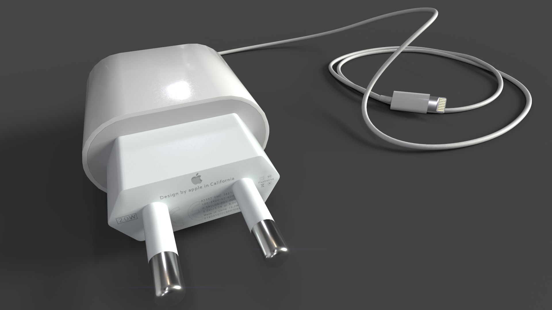 3D Model Apple Iphone Charger - TurboSquid 2098059