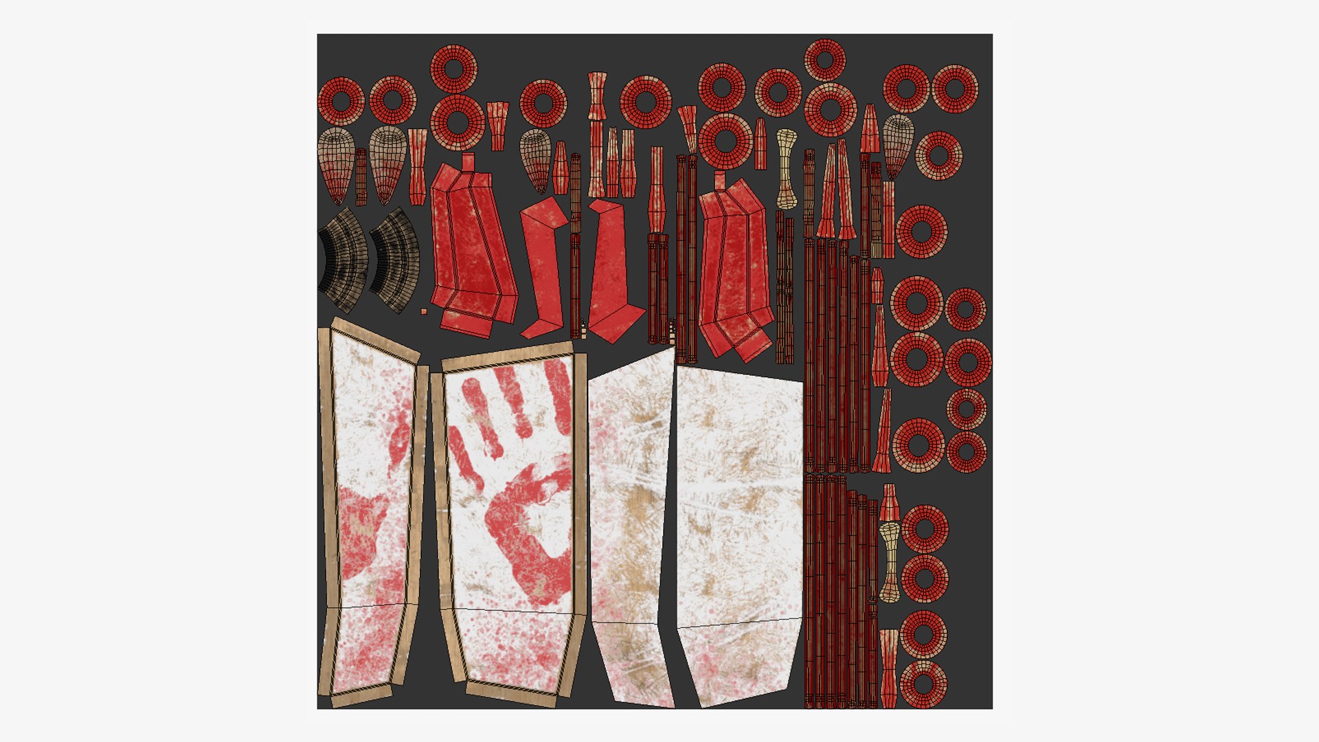 3D Tribal Mask B02 White Bloody - Costume Character Design - TurboSquid ...