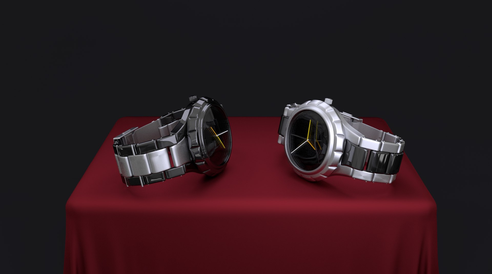 3d Model Watch Blender Black