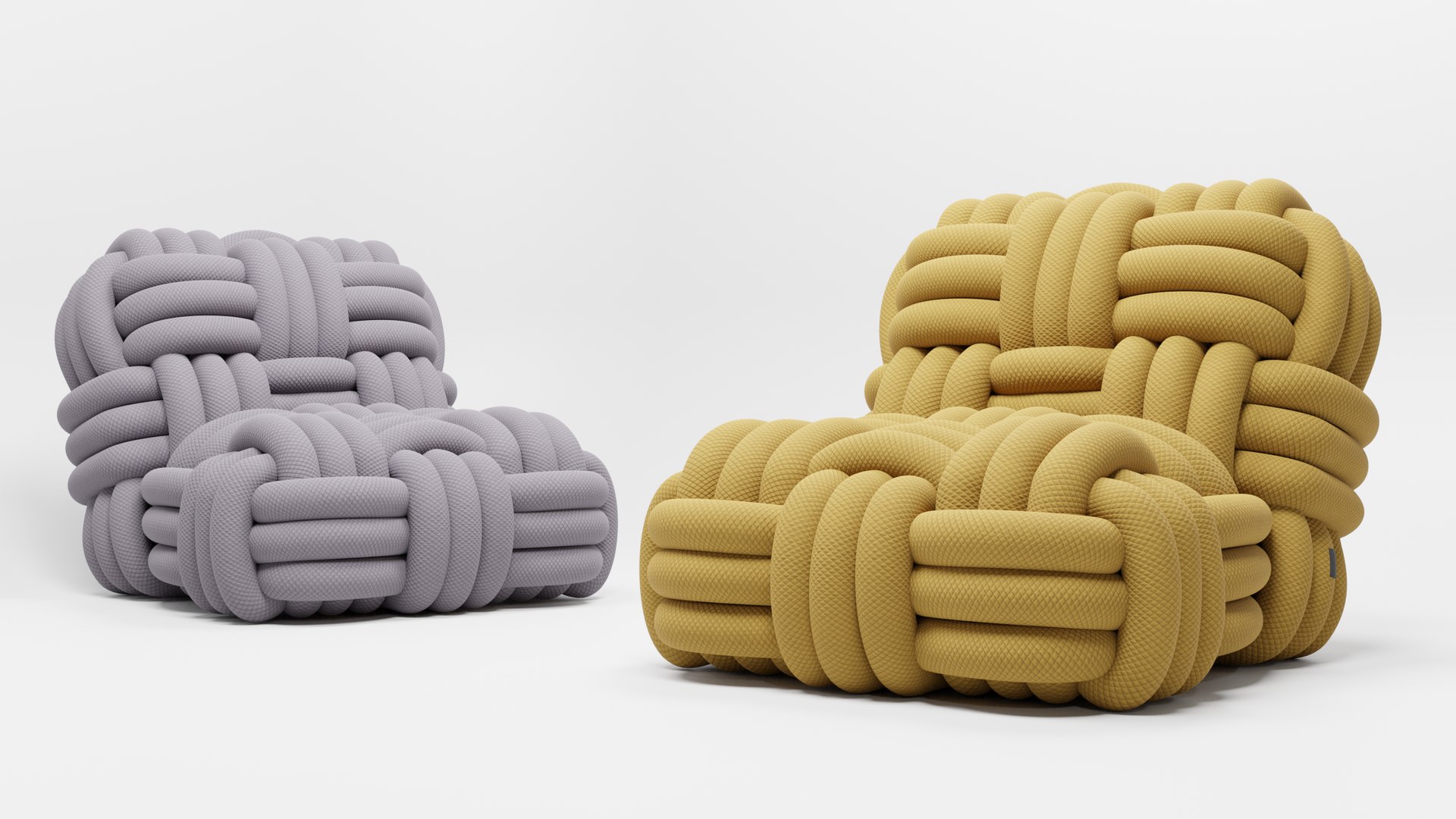 Moooi Knitty Lounge Chair By Nika Zupanc Model - TurboSquid 2073966