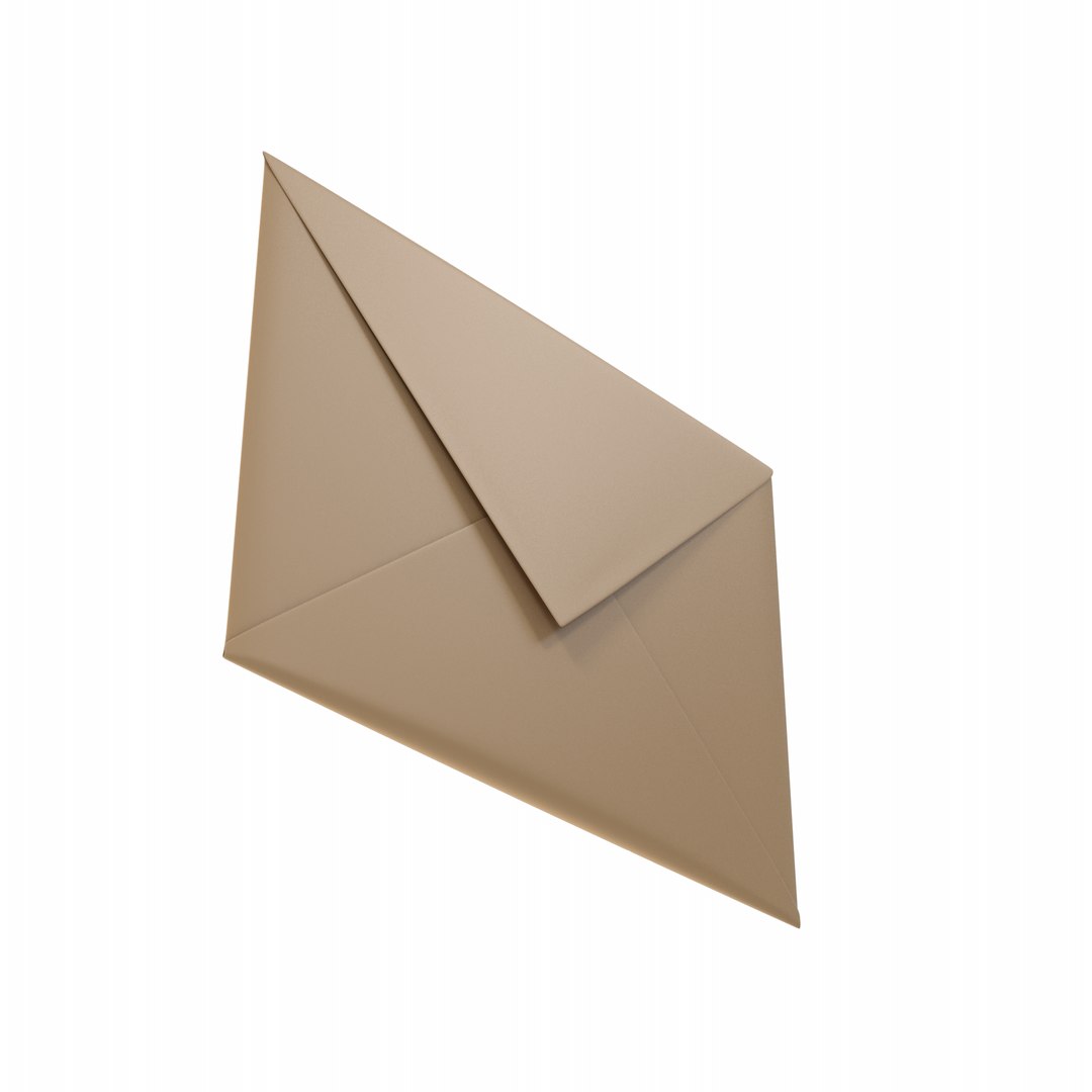 Paper Envelope 3D Model - TurboSquid 2192628