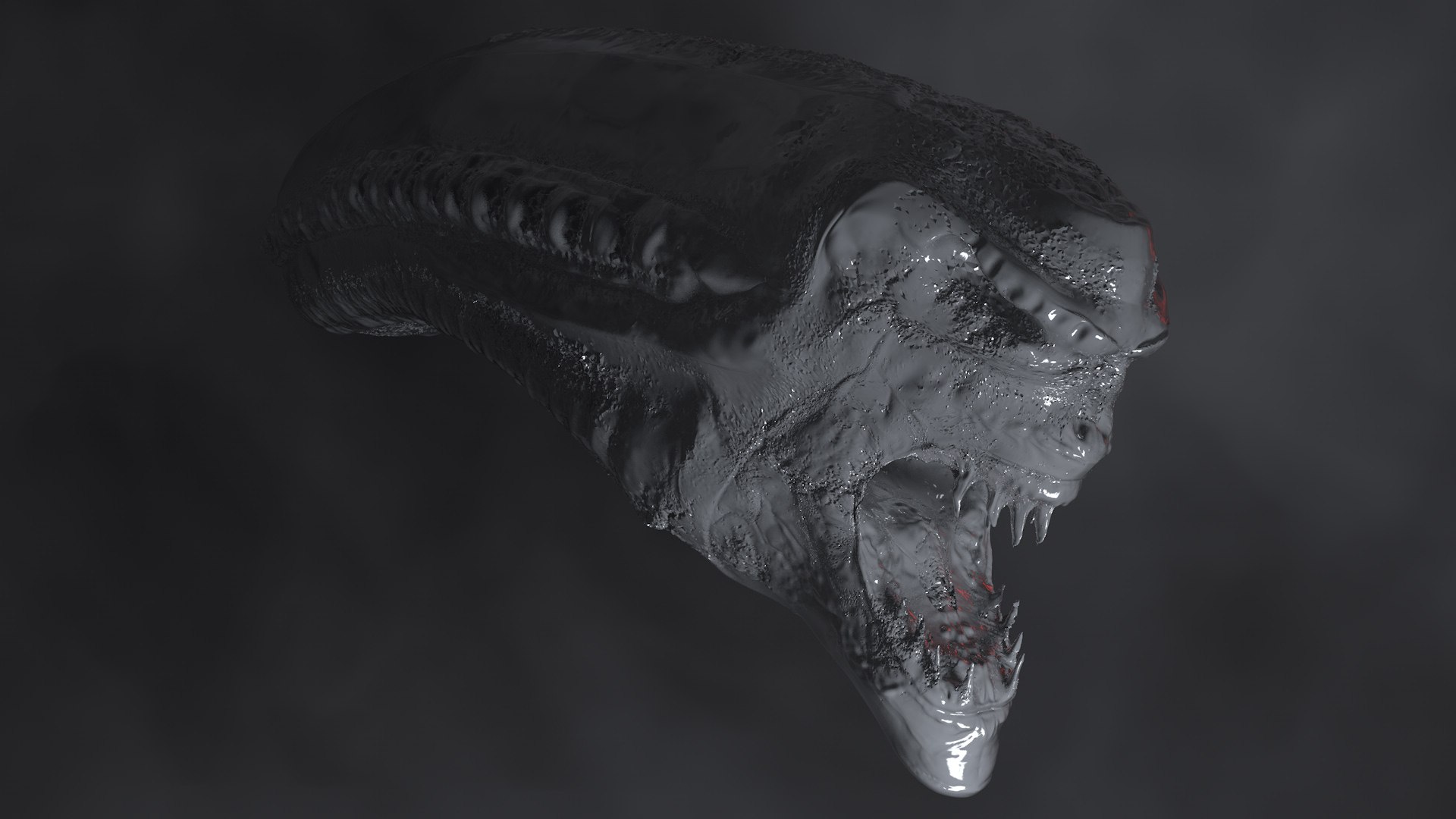 Designs Alien Creature Head 3D Model - TurboSquid 1707090