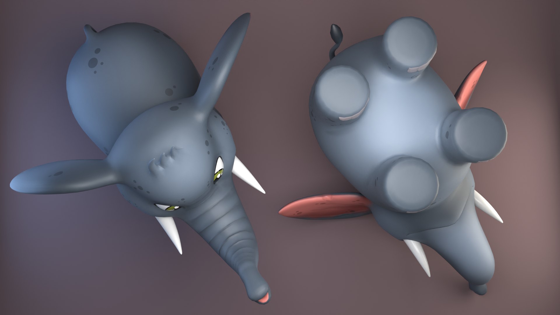 3D Model Cartoon Elephant - TurboSquid 1873826