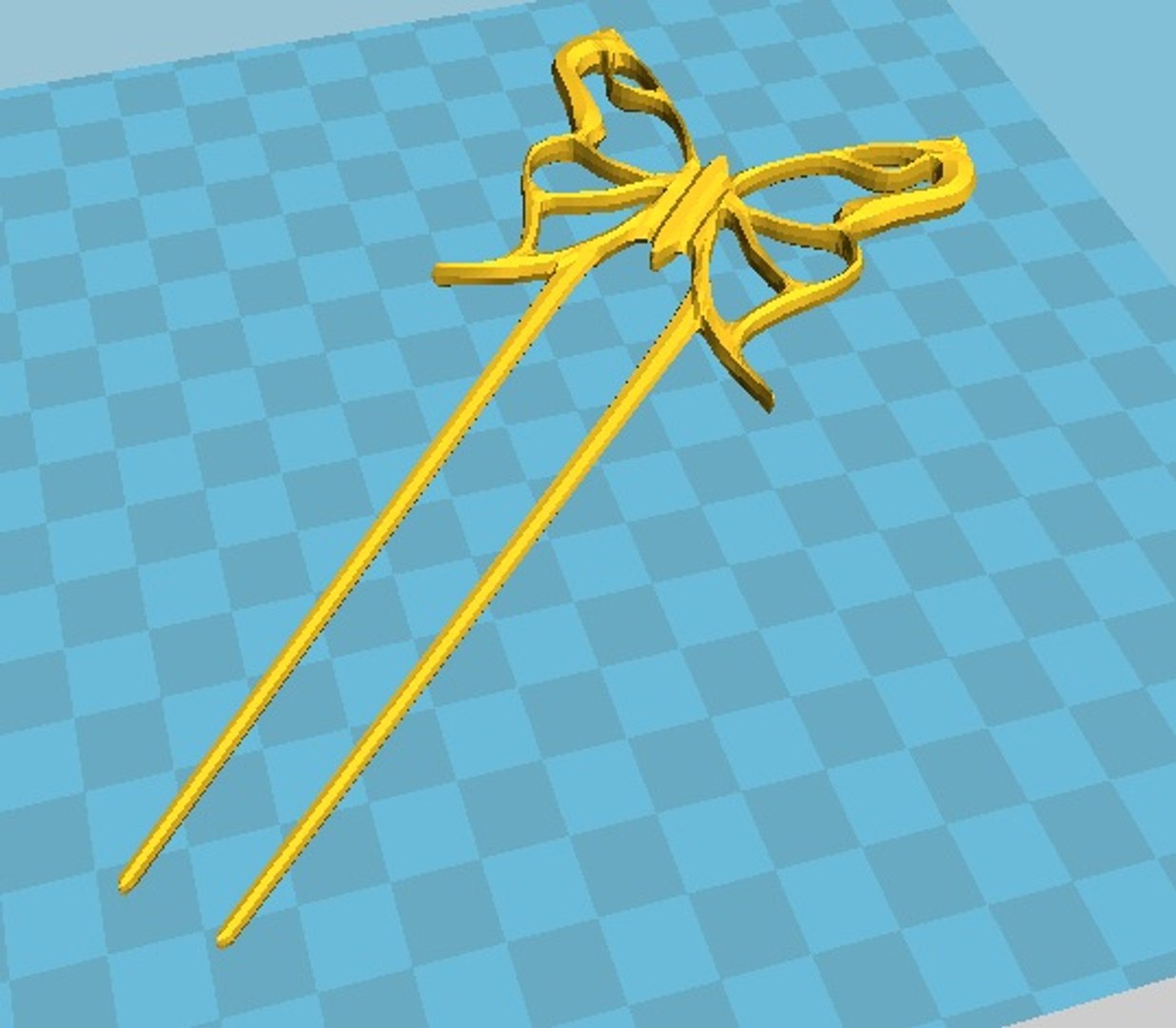 woman hair pin 3d model