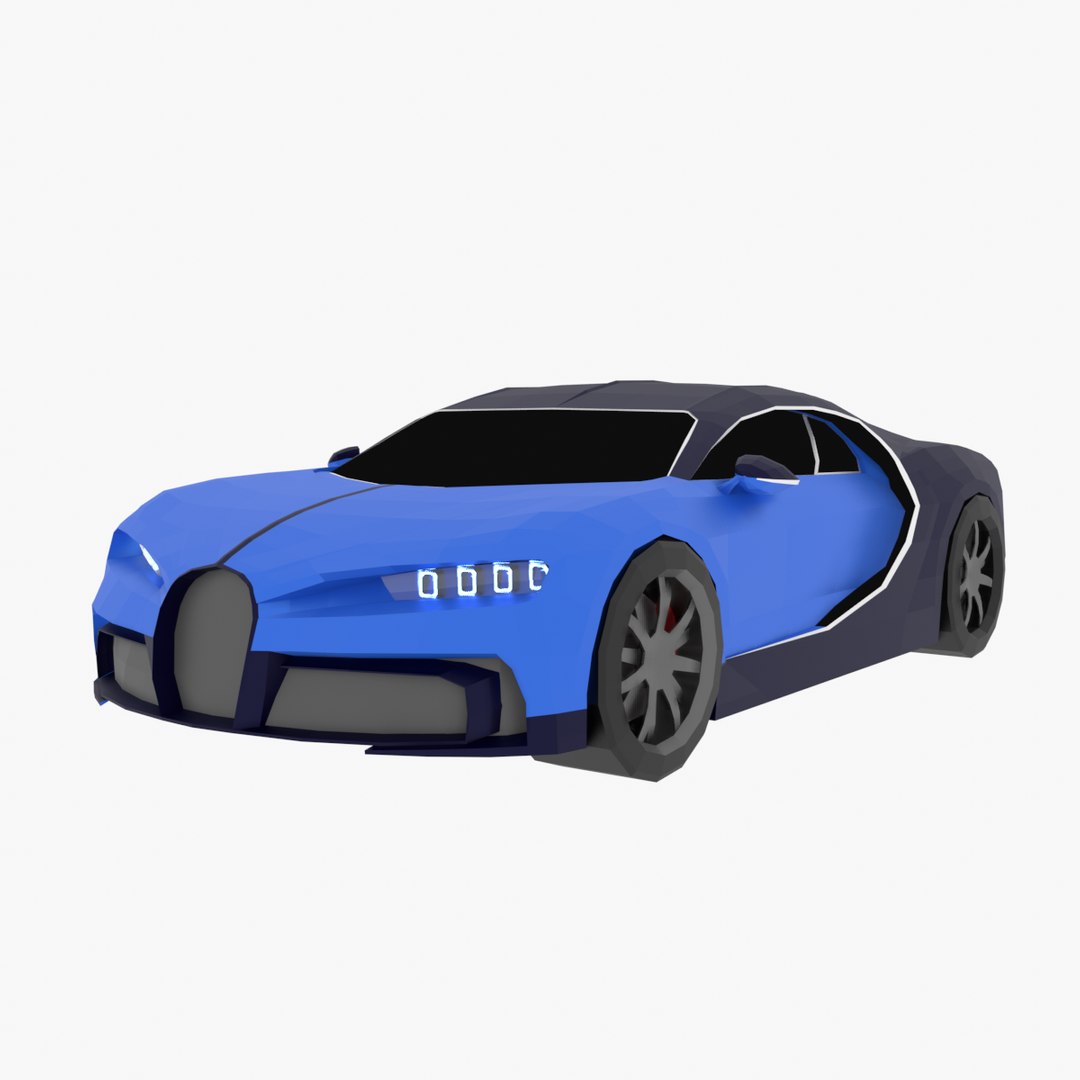 bugatti low polygon spot car 3D 모델 - TurboSquid 1949873