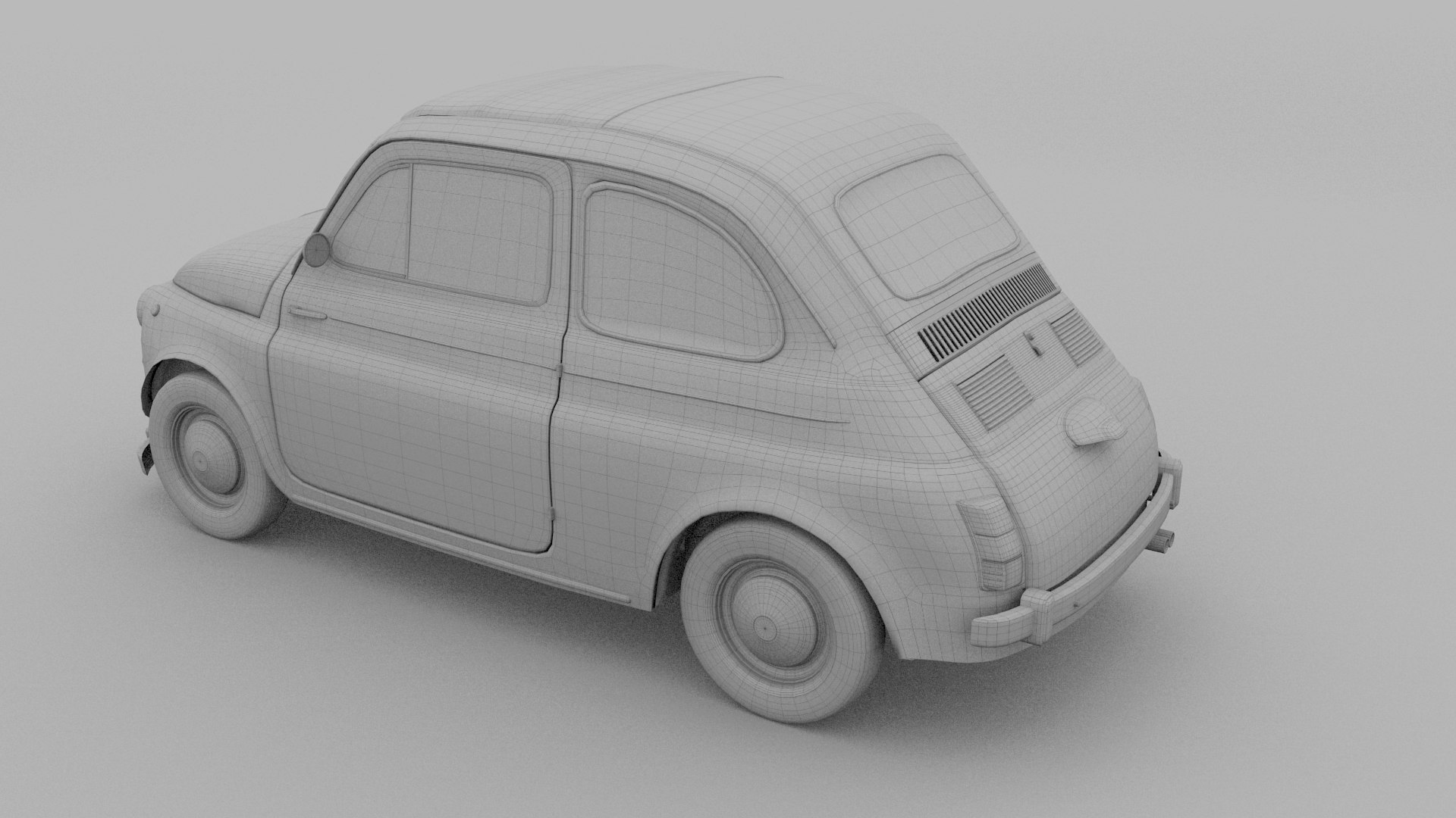 3d Rusty Fiat 500 Nuova