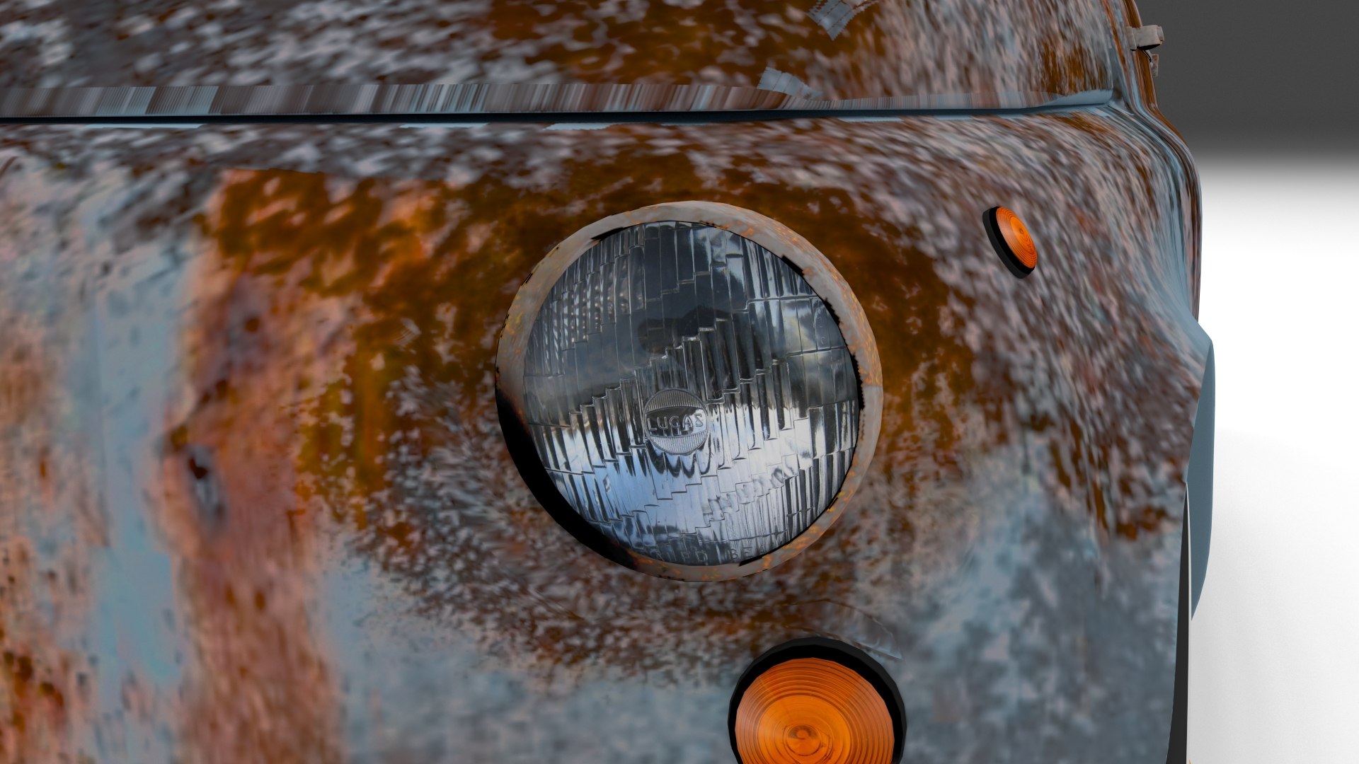 3d Rusty Fiat 500 Nuova