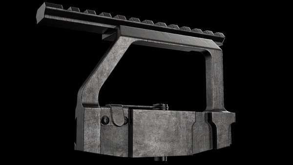 modelo 3d AK Scope Rail Side Mount Kalashnikov Assault Rifle Game Ready ...