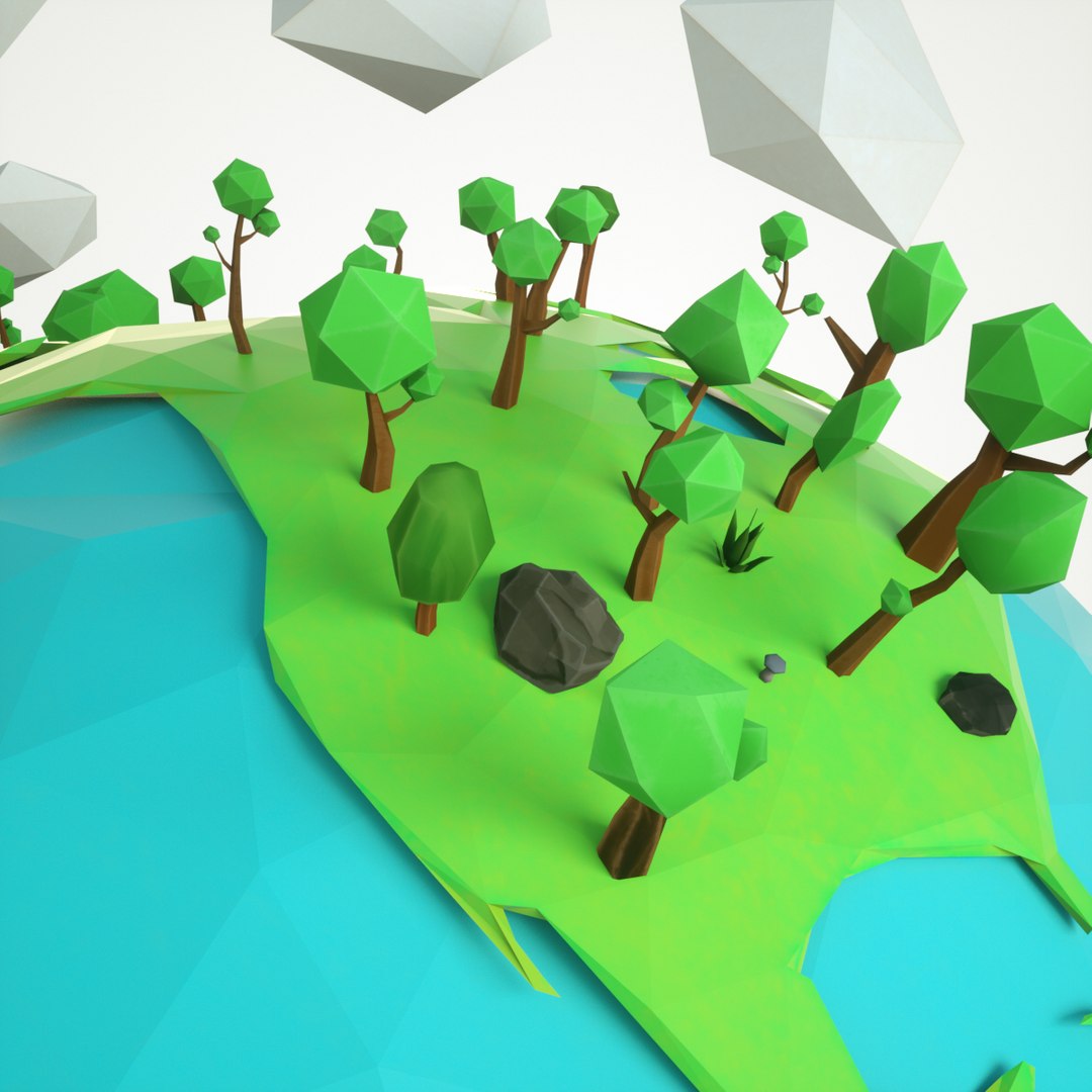 3D cartoon earth tree model - TurboSquid 1394688