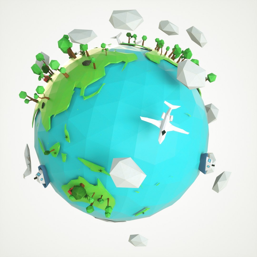 3D cartoon earth tree model - TurboSquid 1394688