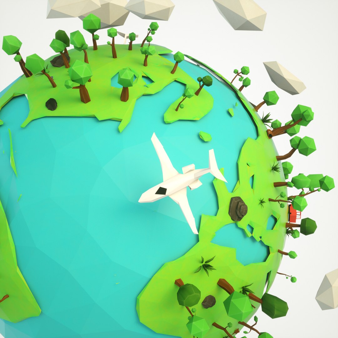 3D cartoon earth tree model - TurboSquid 1394688