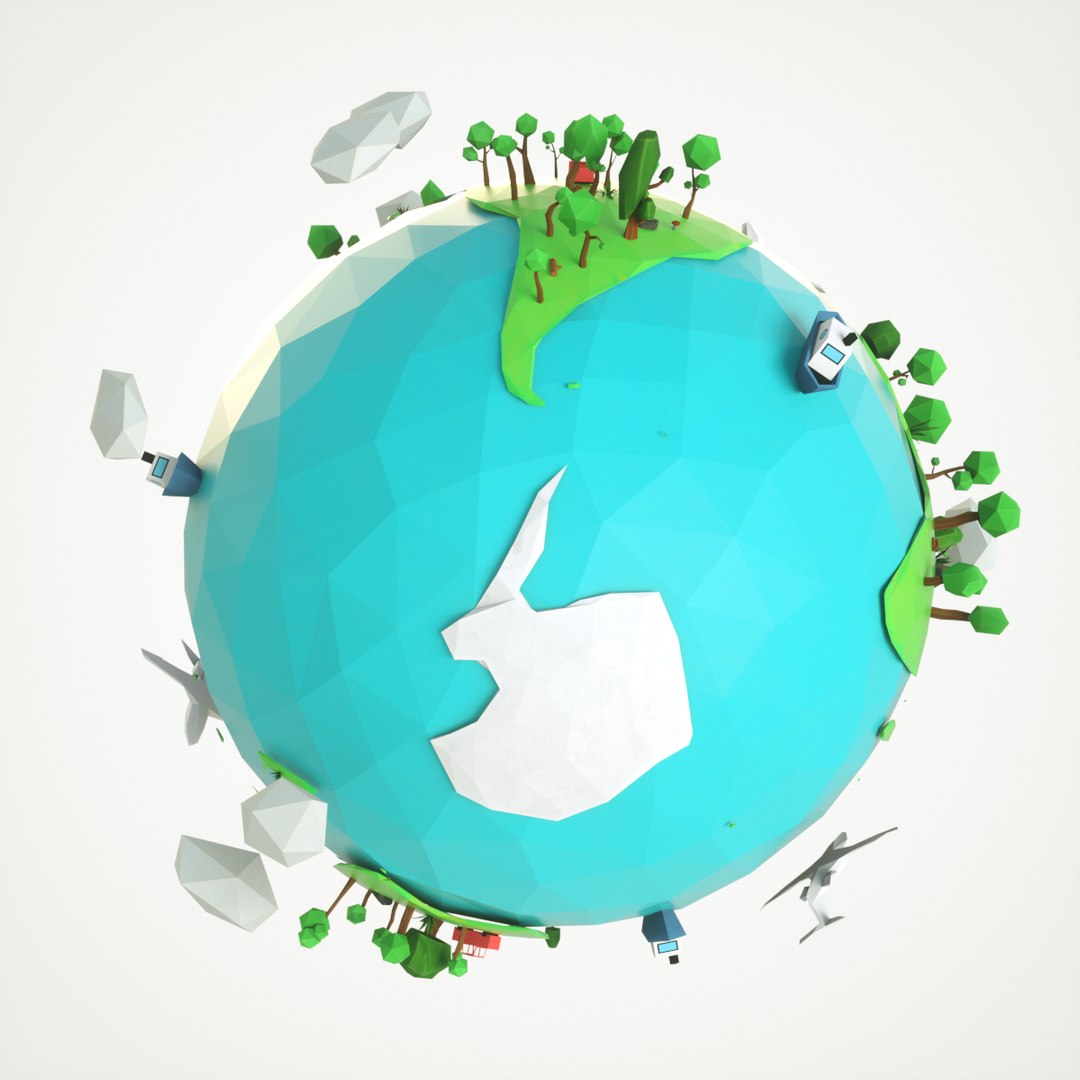 3D cartoon earth tree model - TurboSquid 1394688