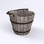 3d Model Old Wooden Bucket