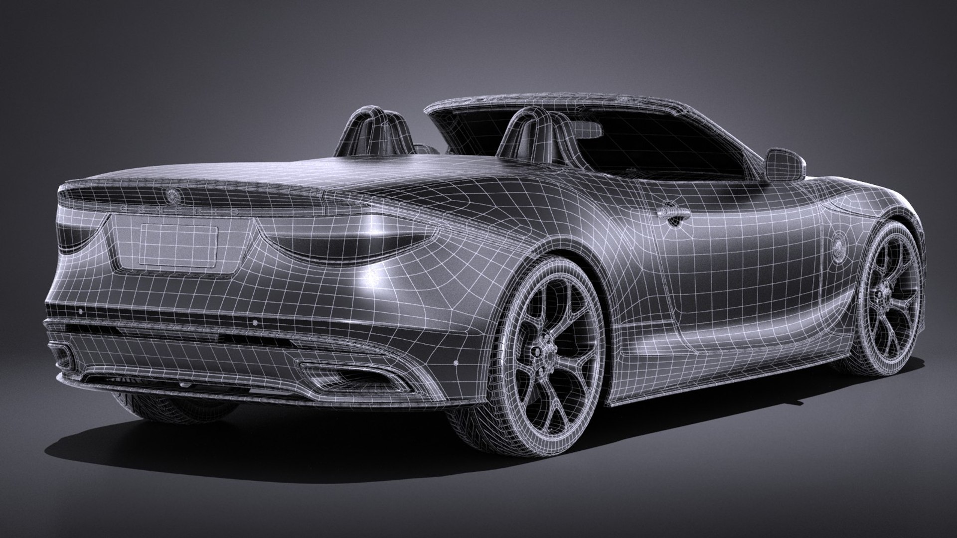 3d model generic sport convertible