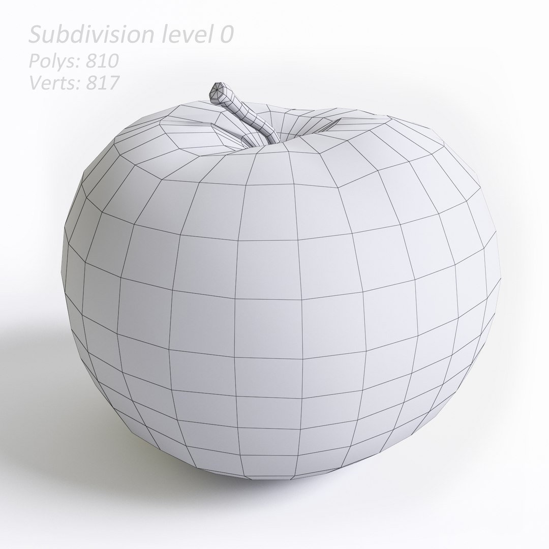 Realistic Apple 3d Max